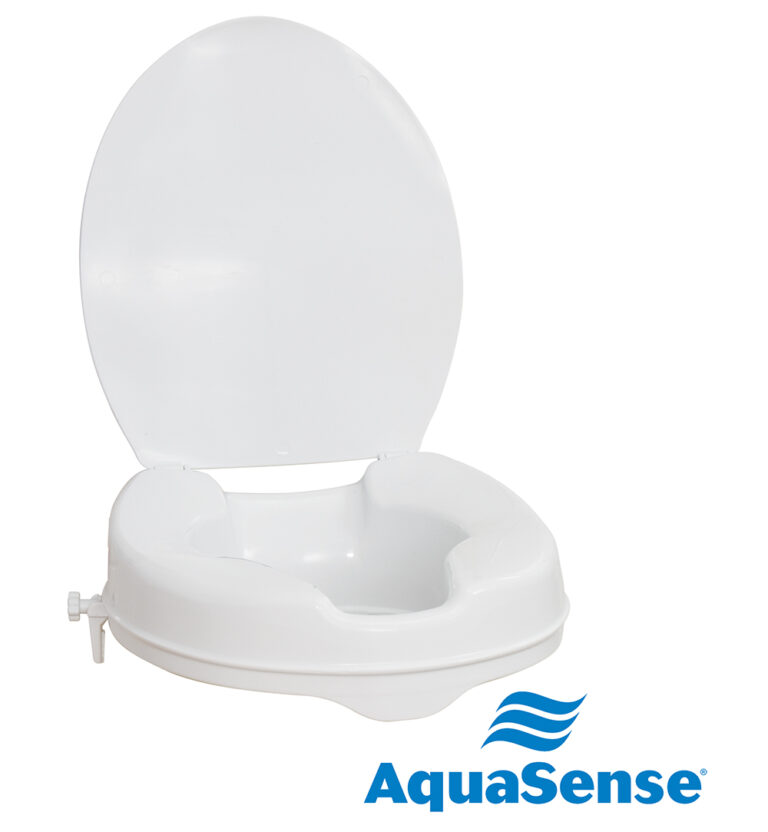AquaSense® Raised Toilet Seat with Lid 5cm - HMR-Healthcare