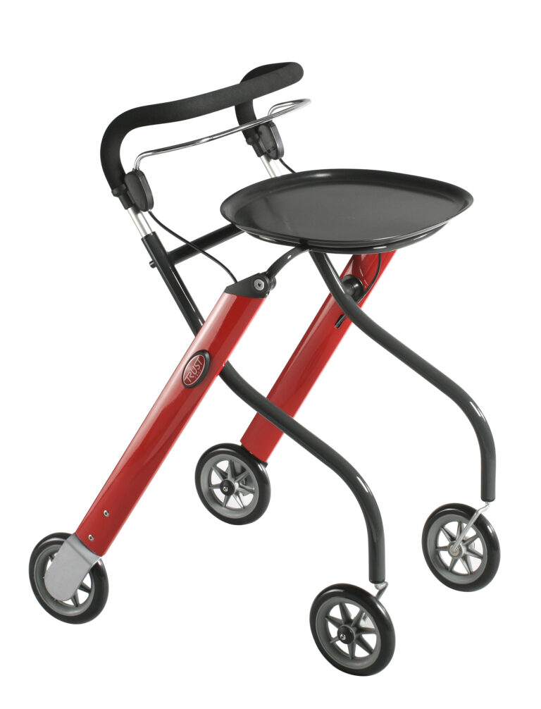TrustCare® Let’sGo Indoor Walker - Red & Black (With Tray & Bag) - HMR ...