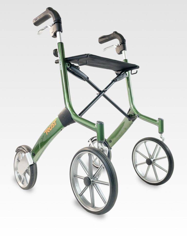 TrustCare® Let’sGo Out Rollator - Green (With Backrest & Bag) - HMR ...